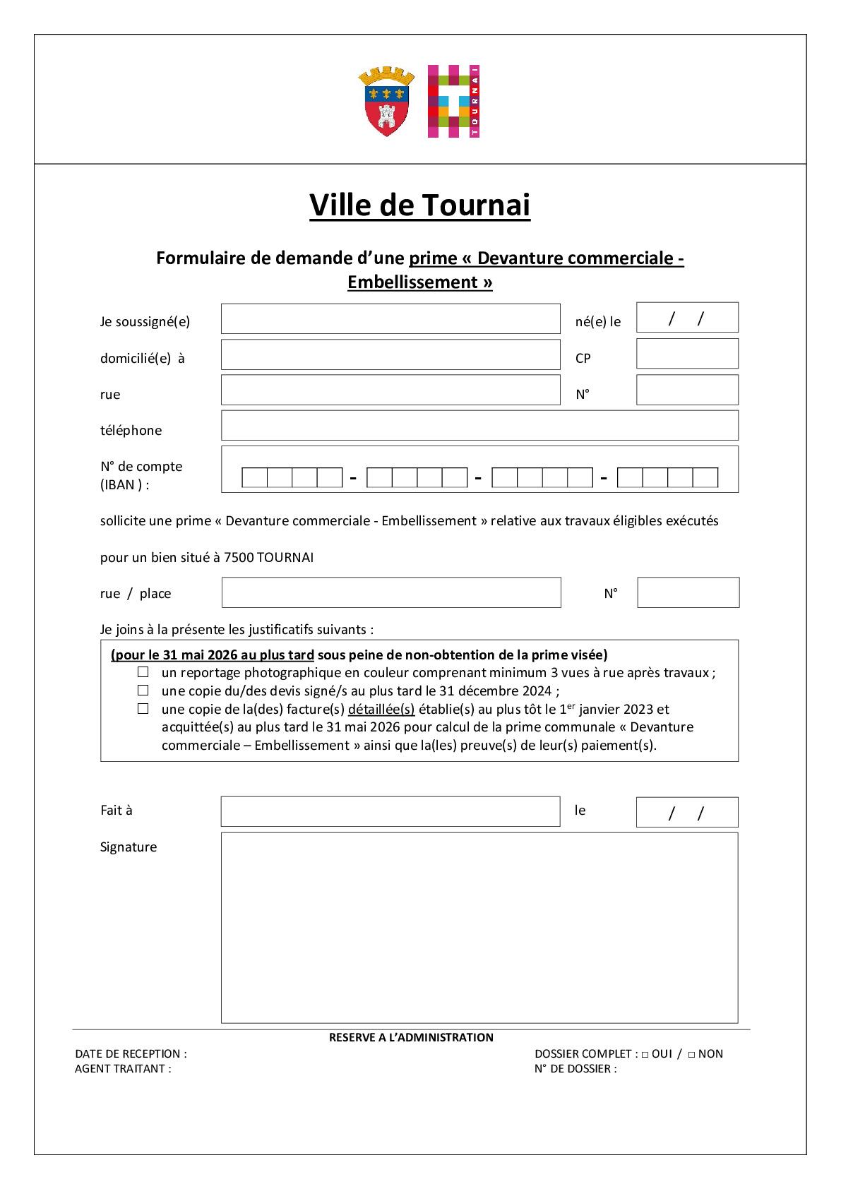 Demande de prime pour l'embellissement des devantures commerciales | TOURNAI.be